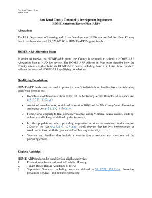 Fillable Online harris county - home-arp allocation plan - HUD Fax ...