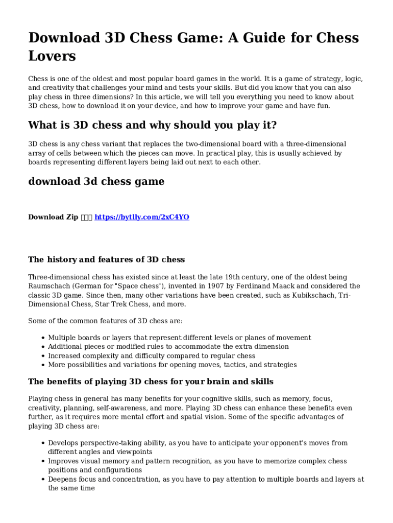 Fillable Online Royal Chess - 3D Chess Game on the App Store Fax Email ...