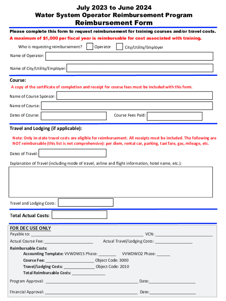 Fillable Online sfy2024-small-water-system-program-reimbursement-form-fill-in.pdf Fax Email ...