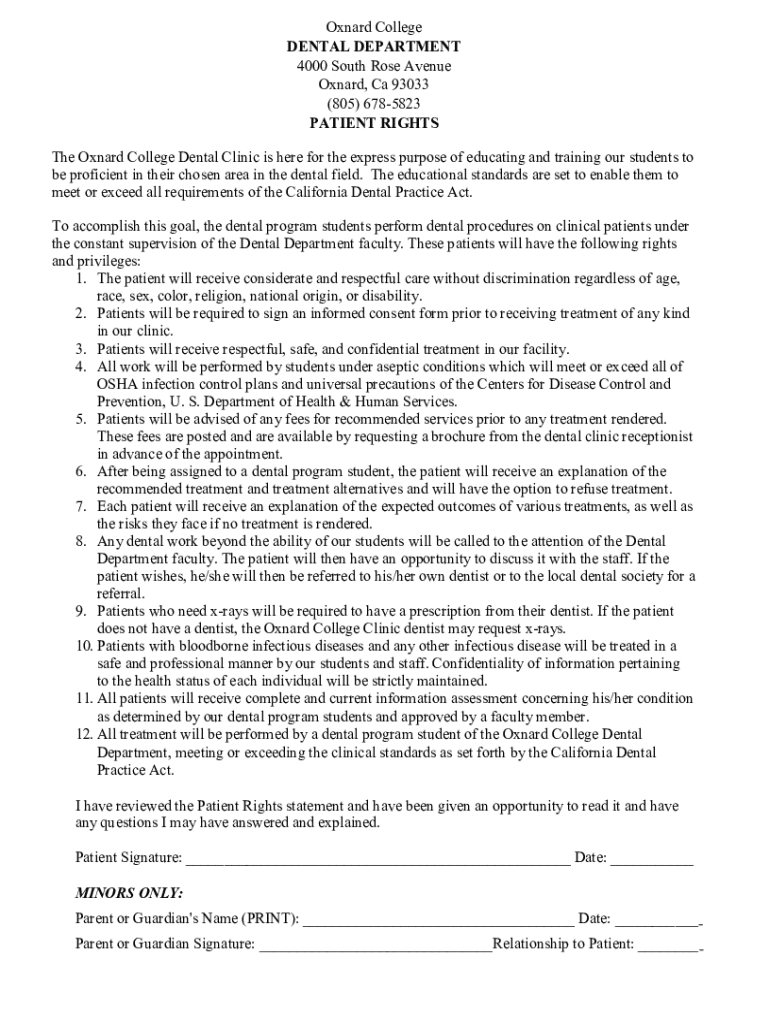 Fillable Online Patient Rights Form - English Fax Email Print - pdfFiller