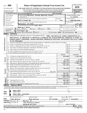 Fillable Online 2019 Tax Return Documents (National Iranian Ameri) Fax ...