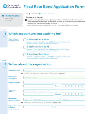 Fillable Online 5 Year Fixed Rate Bond Fax Email Print - pdfFiller