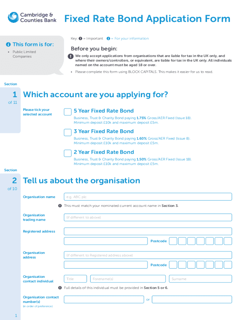 Fillable Online 5 Year Fixed Rate Bond Fax Email Print - pdfFiller