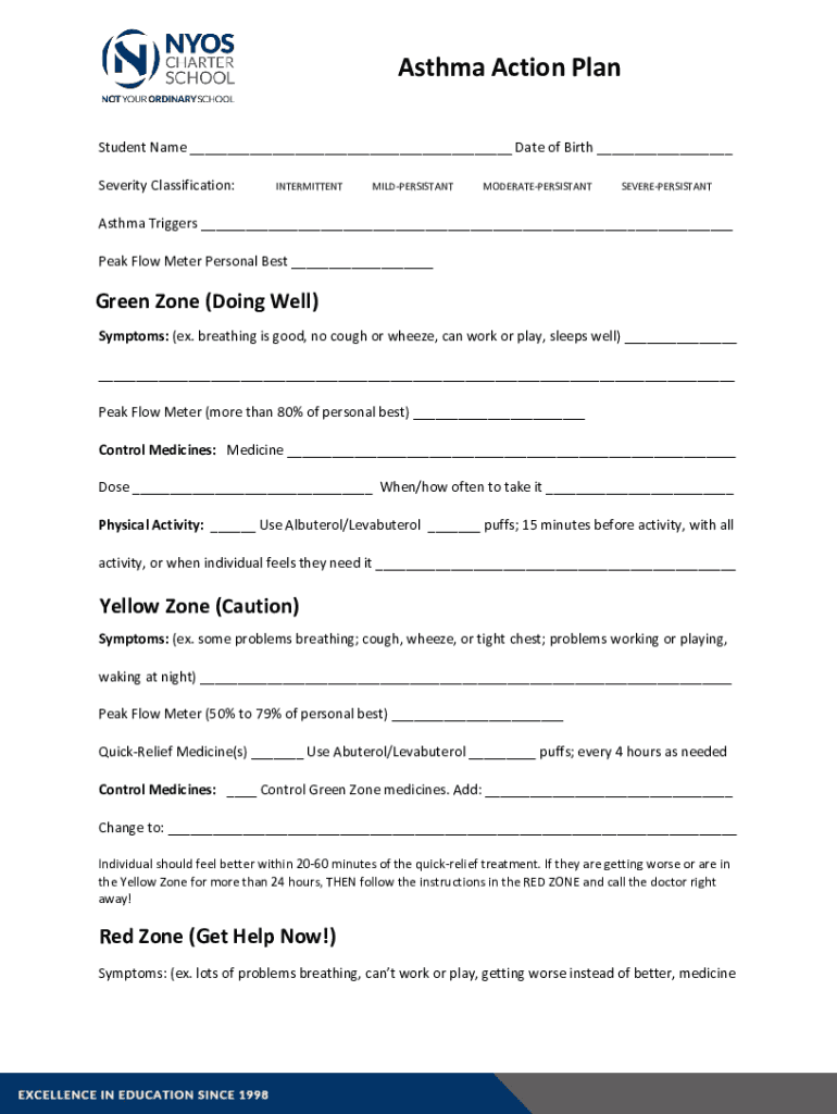 Fillable Online Asthma-Action-Plan.pdf Fax Email Print - pdfFiller