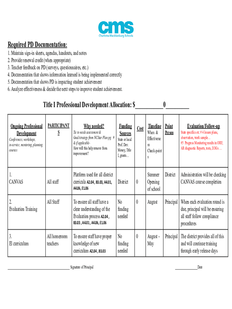 Fillable Online PD plan and allocation form Fax Email Print - pdfFiller