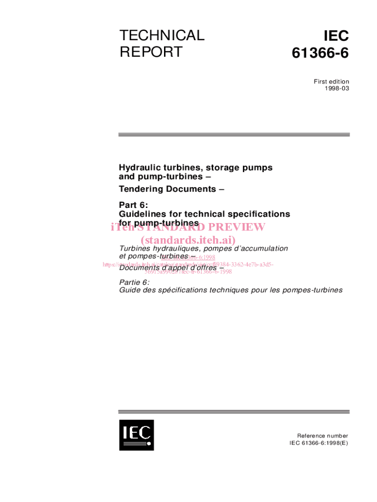 Fillable Online TECHNICAL REPORTTYPE 3 IEC 61366-1 Fax Email Print - pdfFiller