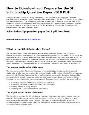 5th Std Scholarship Exam Sample Papers English Medium Pdf Download ...