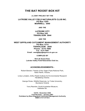 Fillable Online Guidance for Siting and Installing Bat Roost Boxes Fax ...