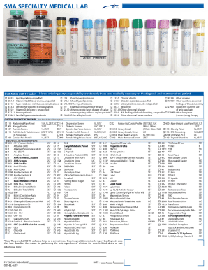 Fillable Online SMA Medical Laboratory Fax Email Print - pdfFiller