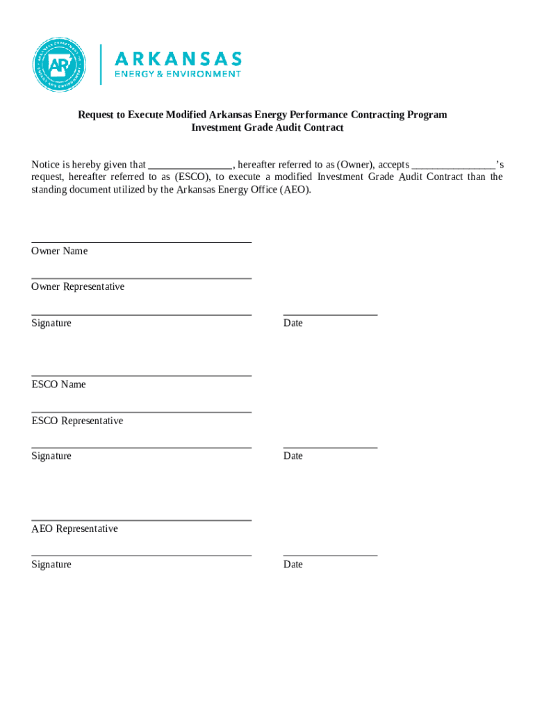 Request to Modify AEPC-IGA Contract Doc Template | pdfFiller