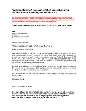 Brief loonvordering Doc Template | pdfFiller