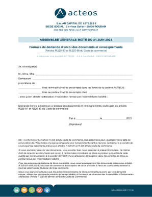 Remplissable En Ligne Formule de demande d'envoi des documents et ... Fax Email Imprimer - pdfFiller