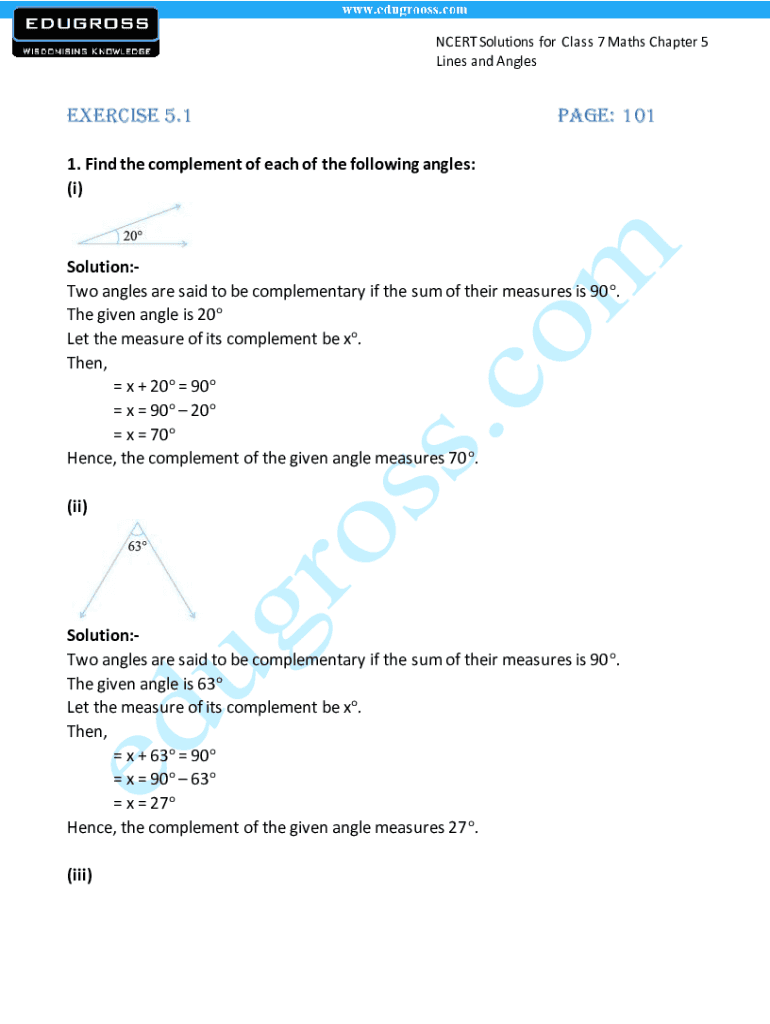 Fillable Online Fillable Online NCERT Solutions for Calss 7 Maths ... Fax Email Print - pdfFiller