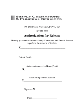 Fillable Online Release Authorization Form - Colorado Springs Fax Email Print - pdfFiller