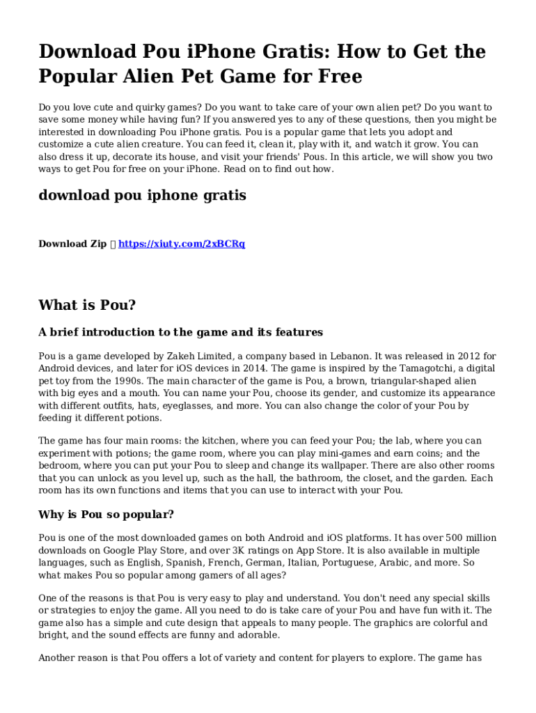 Fillable Online Pou on the App Store - Apple Fax Email Print - pdfFiller