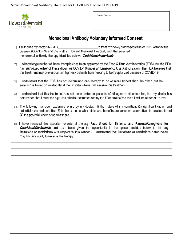 Fillable Online 04 Monoclonal Antibody Informed Consent Form.pdf Fax Email Print - pdfFiller