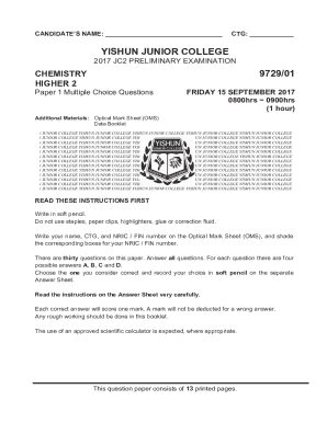 Fillable Online Paper 1 Multiple Choice Questions Fax Email Print - pdfFiller