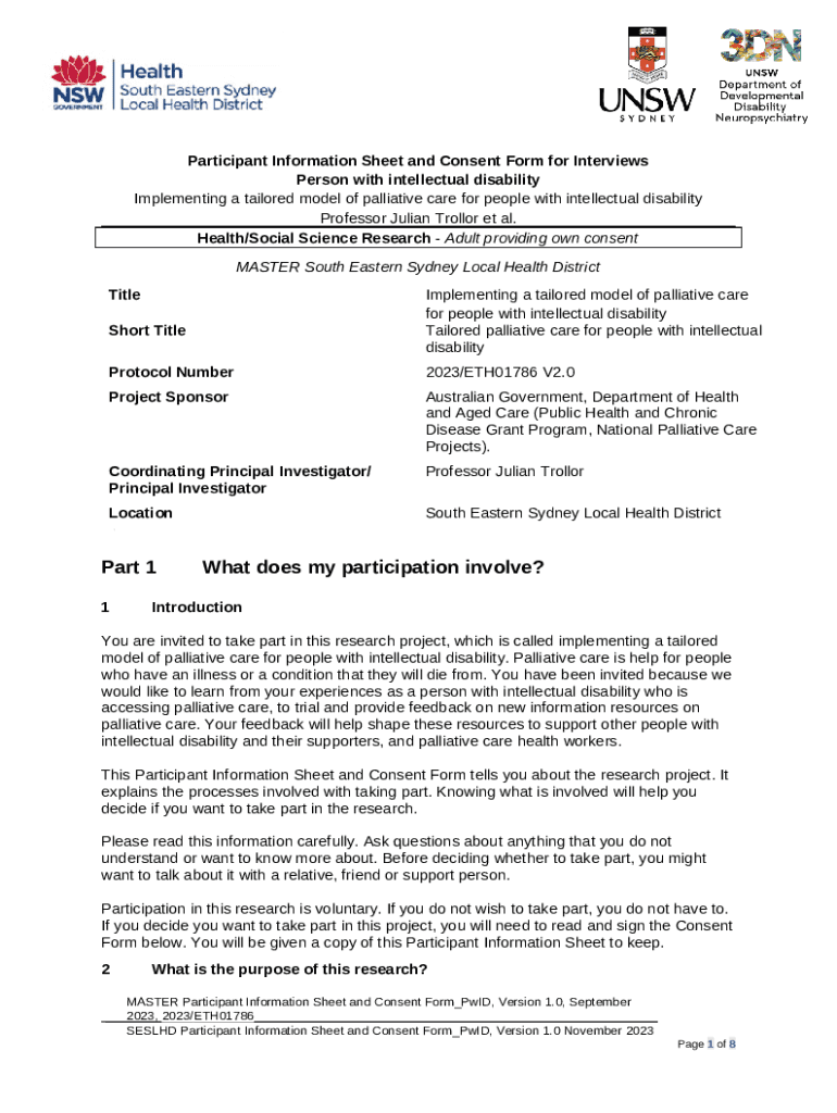 Participant Ination Sheet Consent for Health ... Doc Template | pdfFiller
