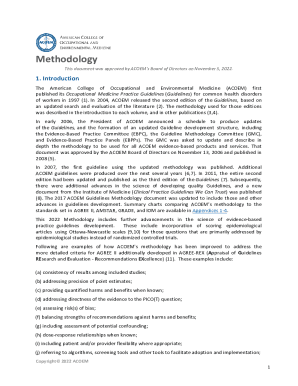 Fillable Online Methodology to update the practice recommendations in ... Fax Email Print ...