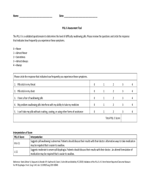Fillable Online Validation of the PILL-5: A 5-Item Patient Reported ...