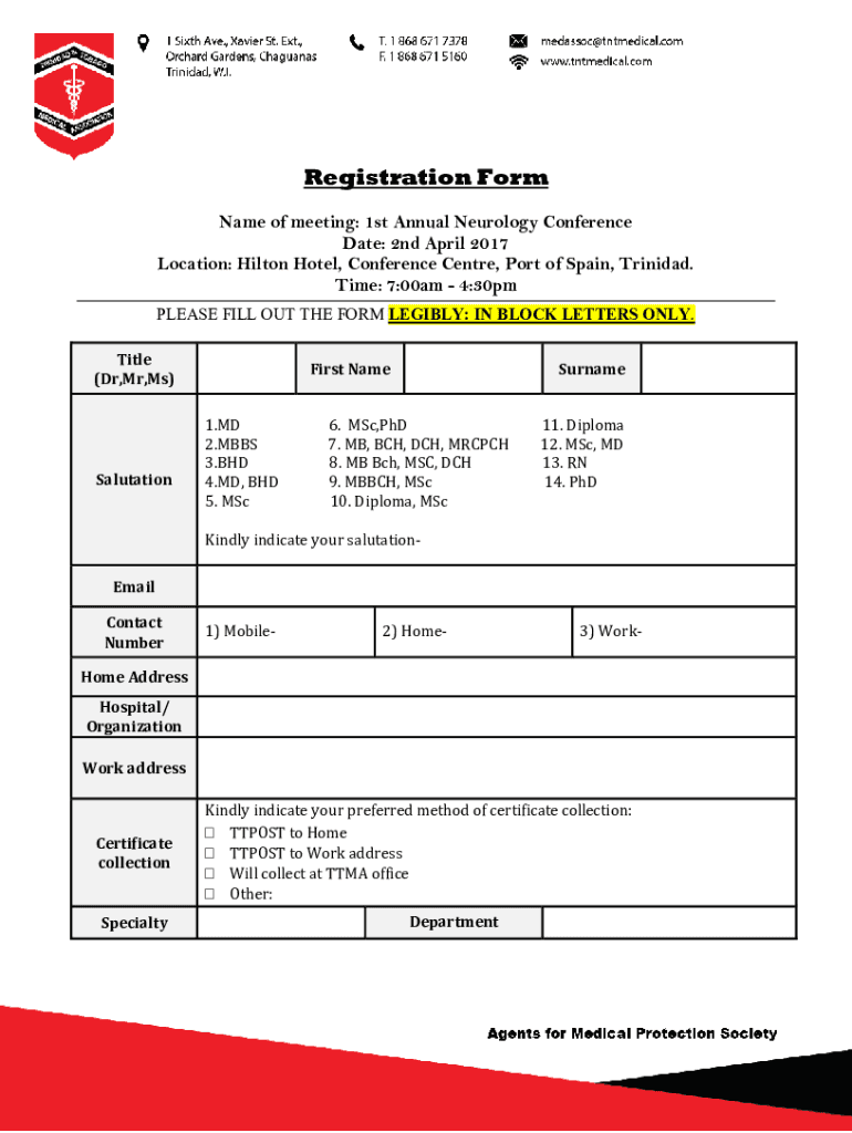 Fillable Online CME 1 - Registration Form Neurology Fax Email Print ...
