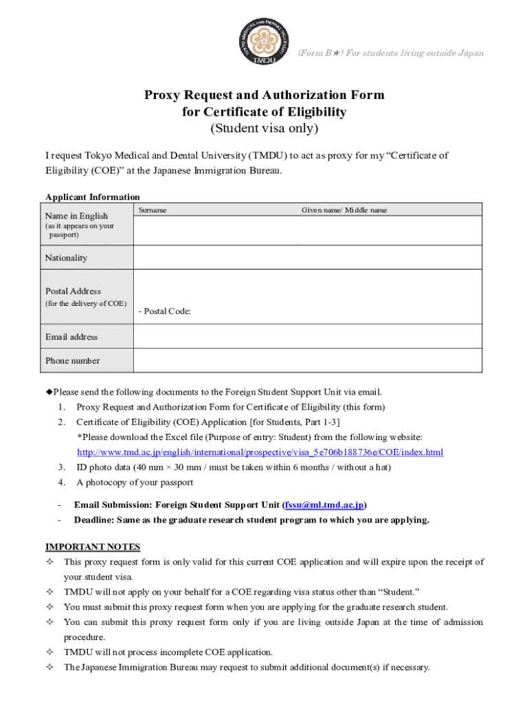 Fillable Online Proxy Request and Authorization Form for Certificate of ... Fax Email Print ...