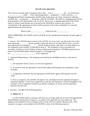 SAMPLE-AIRCRAFT-LEASE-AGREEMENT. ... Doc Template | pdfFiller