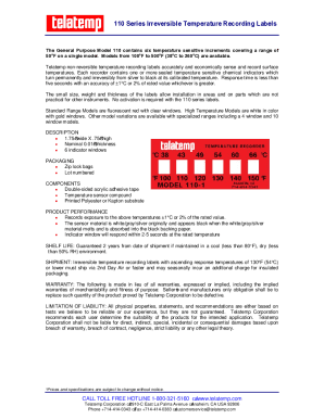 Fillable Online Wahl Temp-Plate Temperature Sensitive Labels from Wahl ...