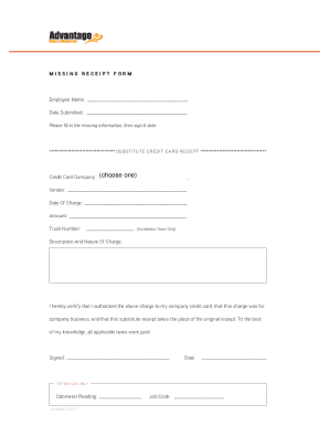 Fillable Online Missing Receipt Affidavit I Fax Email Print - pdfFiller