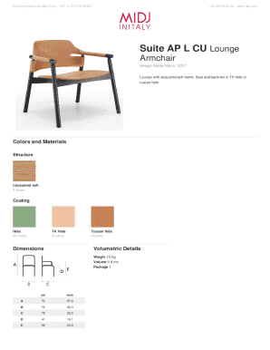 Fillable Online Midj Suite AP L CU Lounge Armchair by Ateliernanni Fax ...