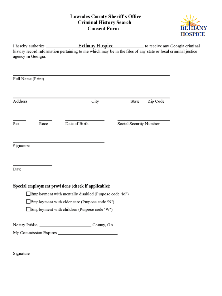Fillable Online Lowndes County Sheriff's Office Records Request Form Fax Email Print - pdfFiller