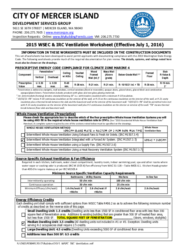 Fillable Online energy worksheets.pdf - City of Mercer Island Fax Email ...