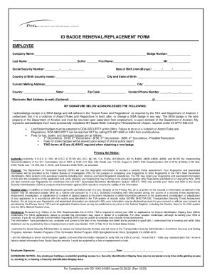 Fillable Online REVISED Airport Identification Badge Advisory Fax Email ...
