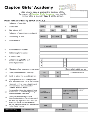 Appeals - Year 7 & Sixth Doc Template | pdfFiller