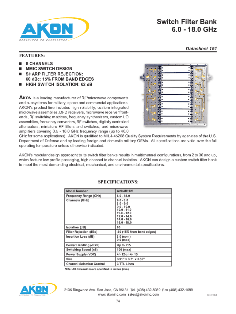 Fillable Online Solid State PIN Control Products Switched Filter Banks ...