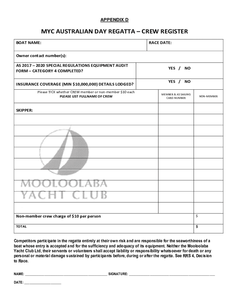 Fillable Online australian sailing (as) special regulations equipment ...