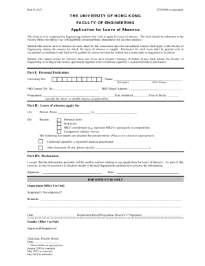 Fillable Online engg hku Queen's Engineering Leave of Absence Form Fax ...
