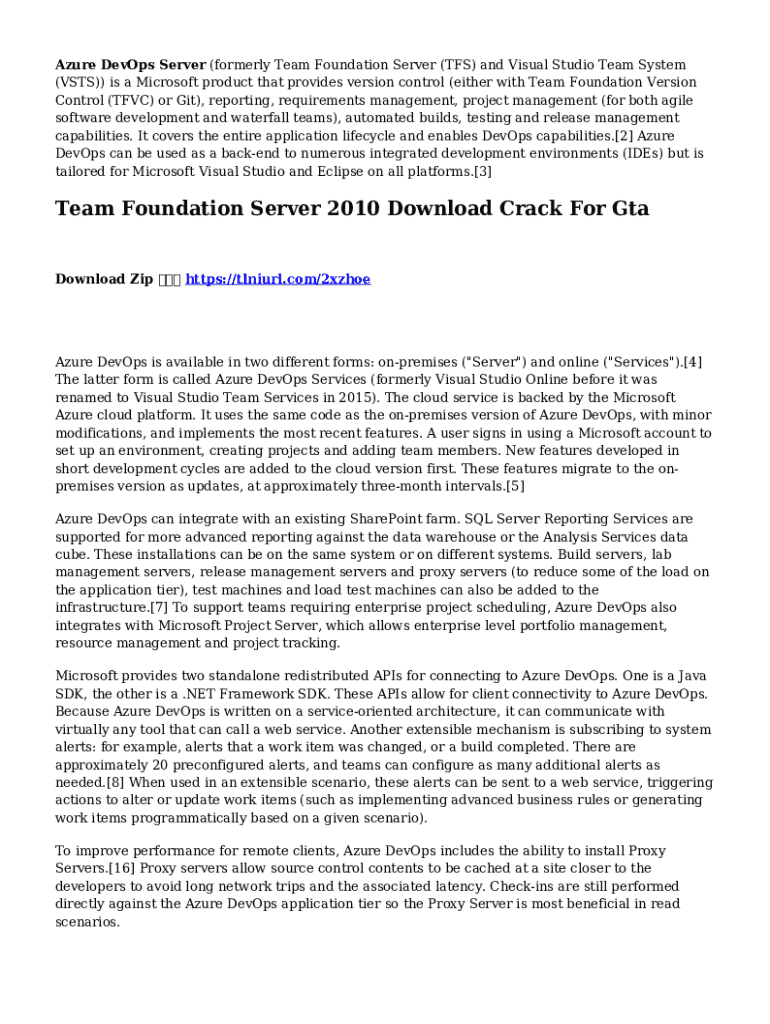 Fillable Online TFS vs. Azure DevOps Services Explained Fax Email Print ...