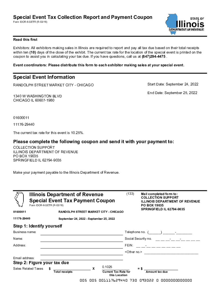 Fillable Online 2023 IL Form IDOR-6-SETR Fill Online, Printable ...