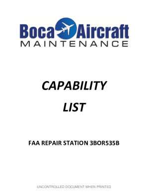 Fillable Online FAA REPAIR STATION 3BOR535B Fax Email Print - pdfFiller