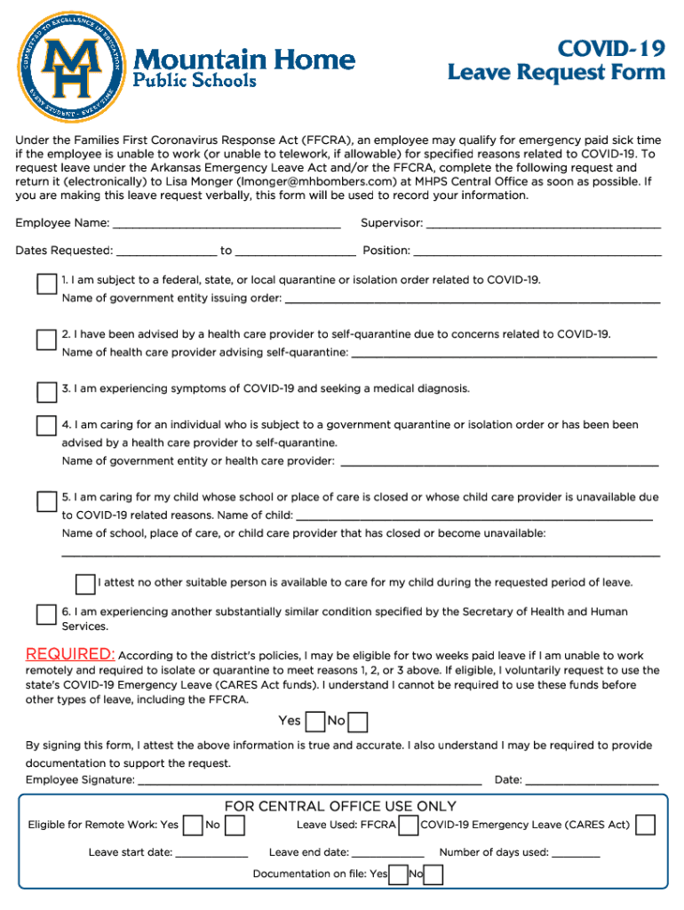 Fillable Online Leave Request Instructions Fax Email Print - pdfFiller