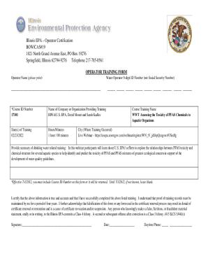 Fillable Online Drinking Water Operator Certification Forms Fax Email ...