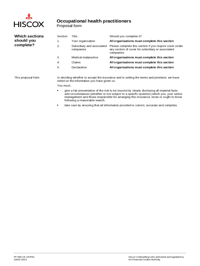 Occupational health practitioners Doc Template | pdfFiller