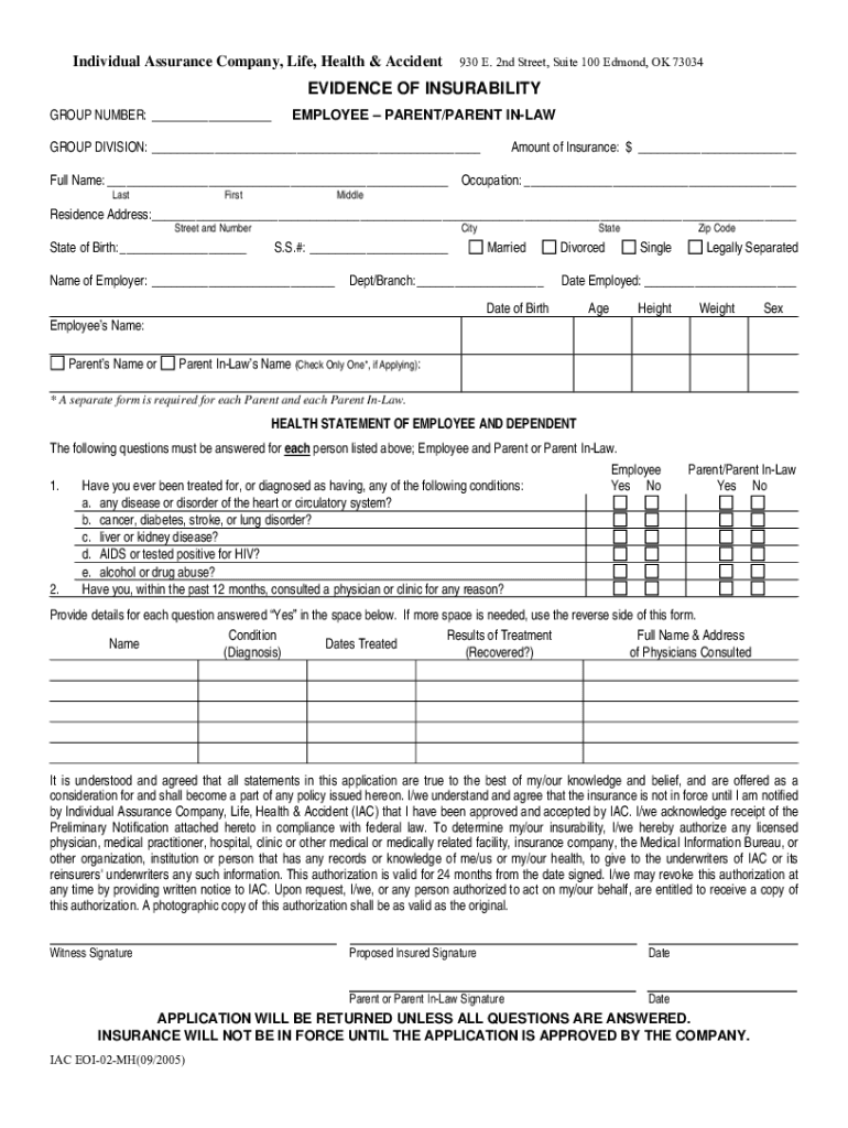 Fillable Online IAC Life - All Forms Download Page Fax Email Print ...