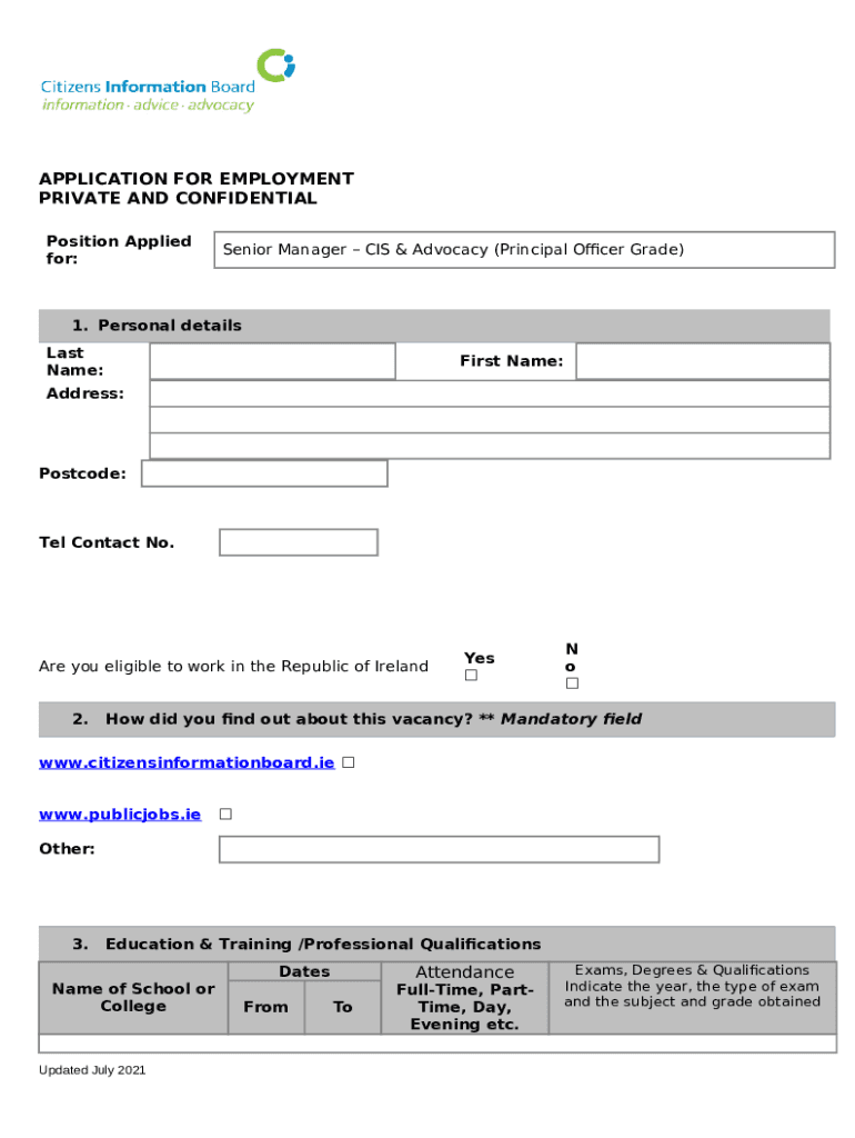 6. Employment History Doc Template | pdfFiller