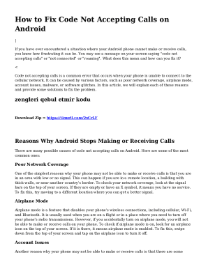 Fillable Online Android Phone Not Receiving Calls? Here Are 10 Fixes to ... Fax Email Print ...