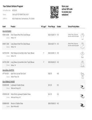 Fillable Online Out of Uniform Day - Our Lady Perpetual Help School Fax ...