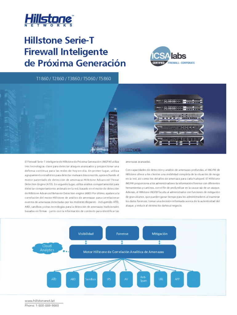 Completable En línea Hillstone T-Series Intelligent Next -Generation ...