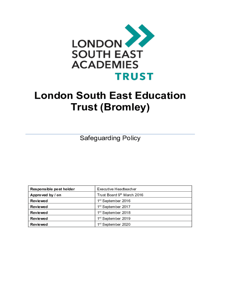 Fillable Online London South East Education Trust (Bromley) Fax Email ...