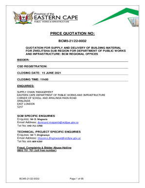 Fillable Online Invitation of quotation for Fabrication and supply of ...